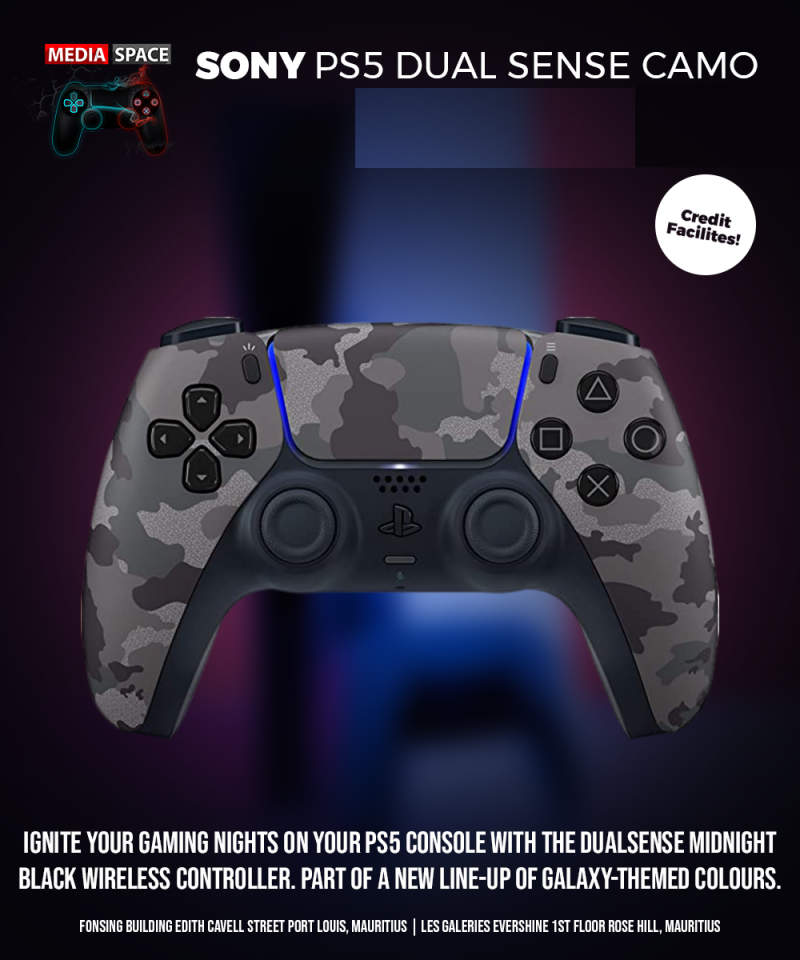 Sony DualSense Wireless Controller – Gray Camouflage - MediaSpace