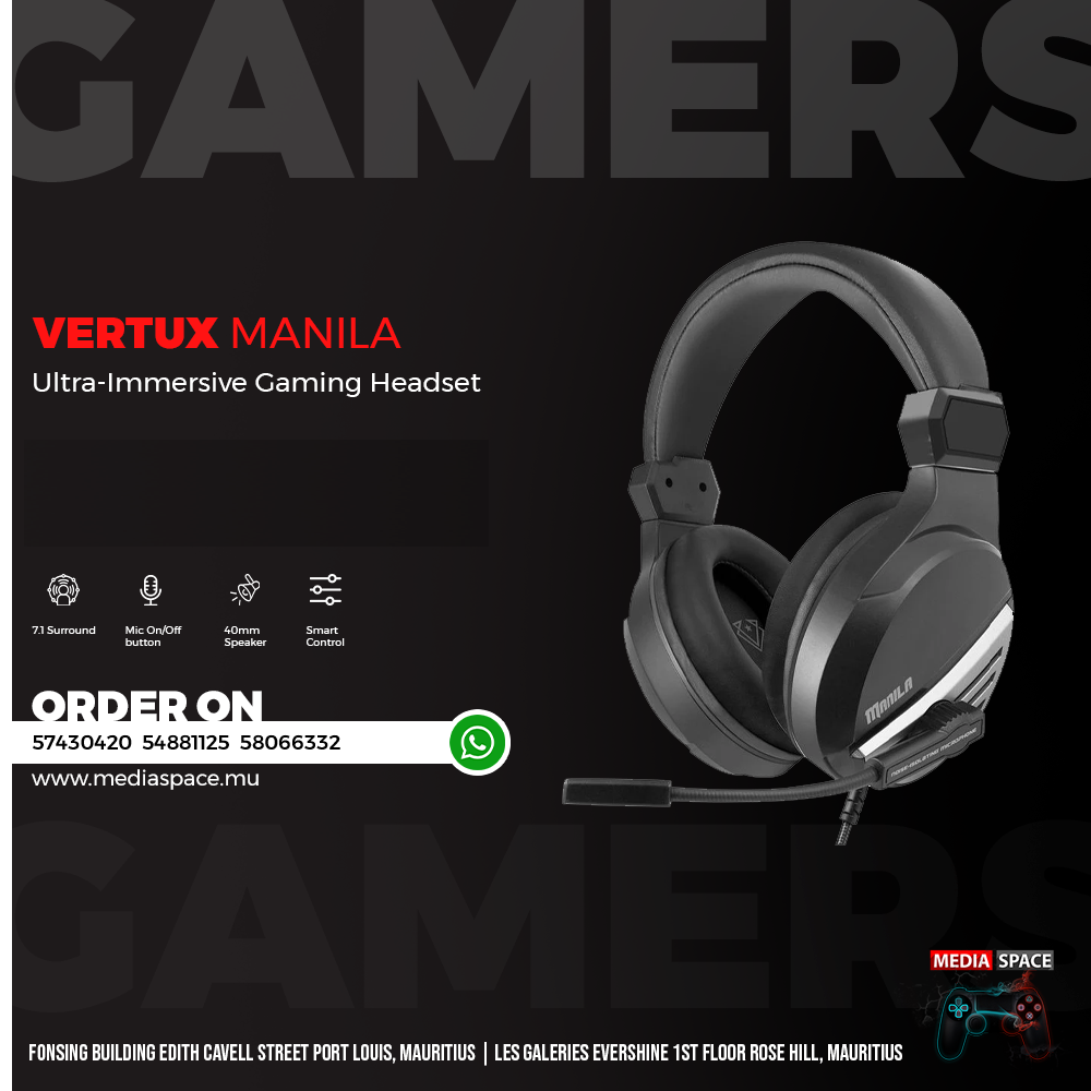Vertux Manila Gaming Headphone - MediaSpace