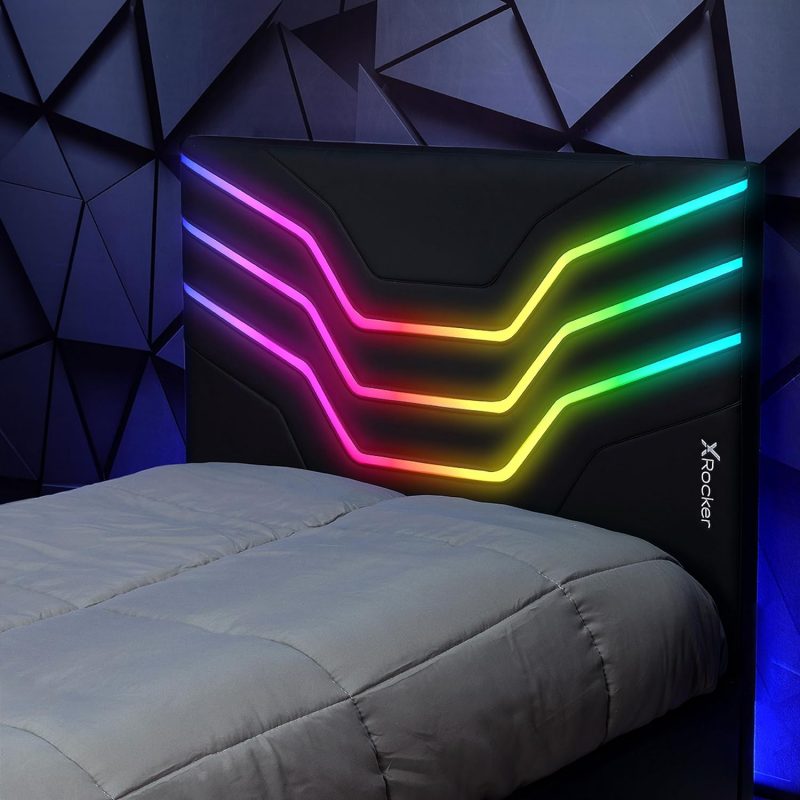X Rocker I Cosmos RGB Twin Gaming Bed I Neo Motion LED I Hardwood Bed ...