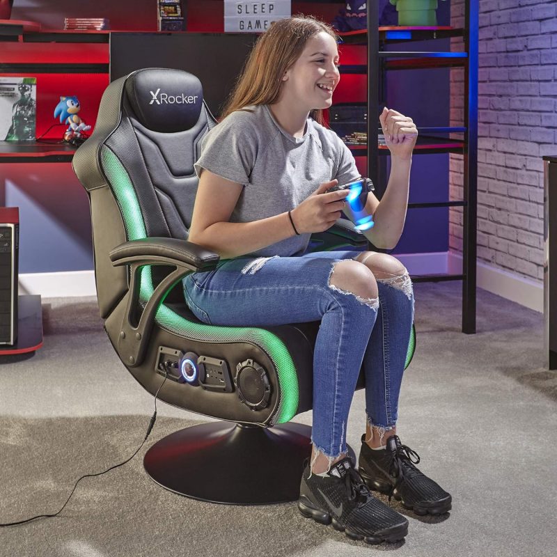 X-Rocker Monsoon RGB 4.1 Audio Gaming Chair with Neo Motion RGB LED ...