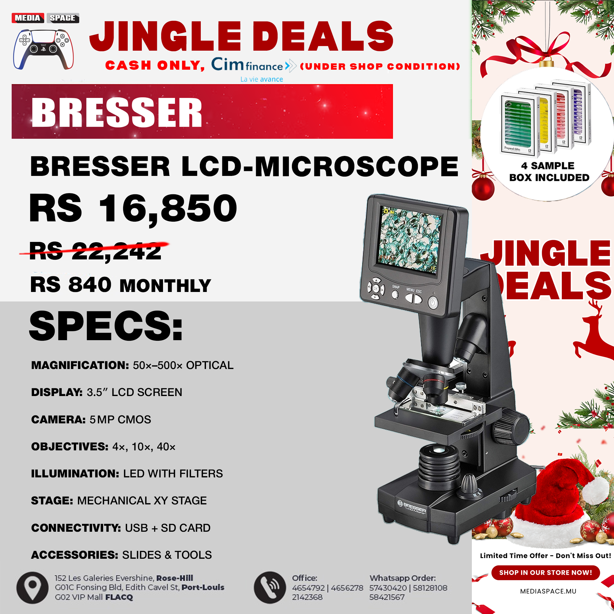 Bresser LCD-Microscope 8.9cm (3.5-Inch) - MediaSpace