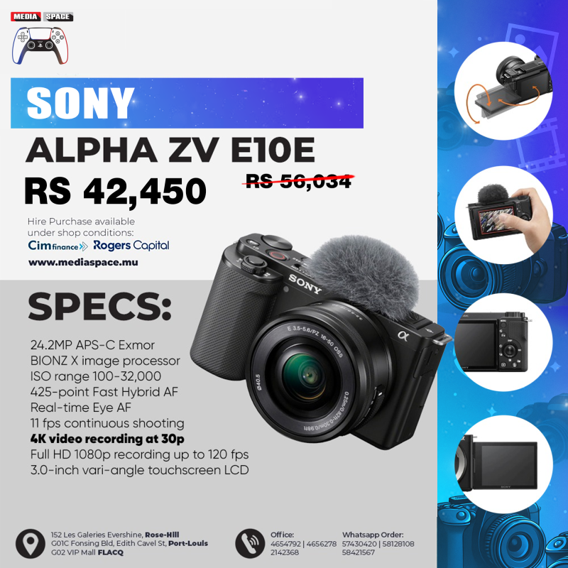 Sony Alpha ZV-E10 zve10 E-Mount Mirrorless Camera Vlog Camera Digital ...