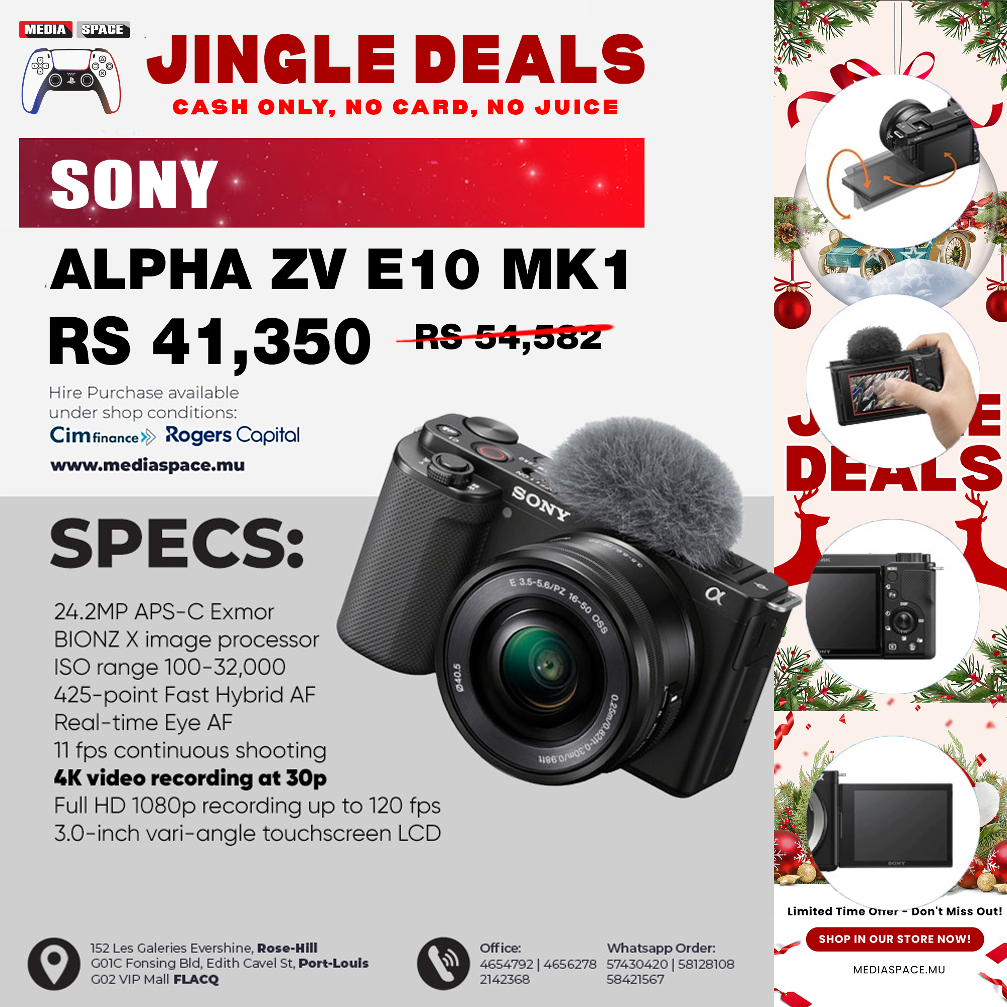 Sony Alpha ZV-E10 zve10 E-Mount Mirrorless Camera Vlog Camera Digital ...
