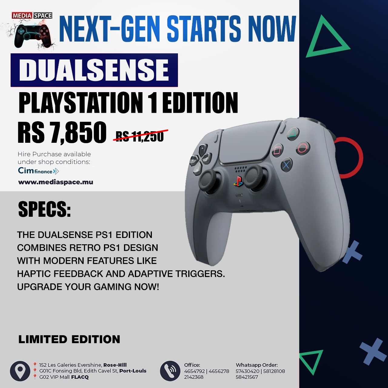 Sony DualSense Playstation 1 Edition - MediaSpace