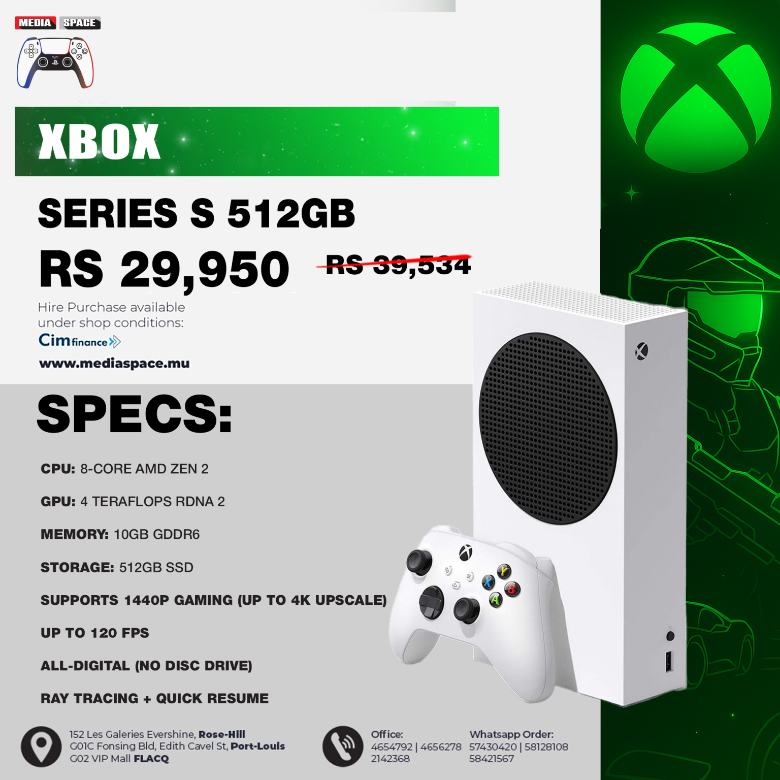 X Box Series S 512gb All-Digital Console - MediaSpace